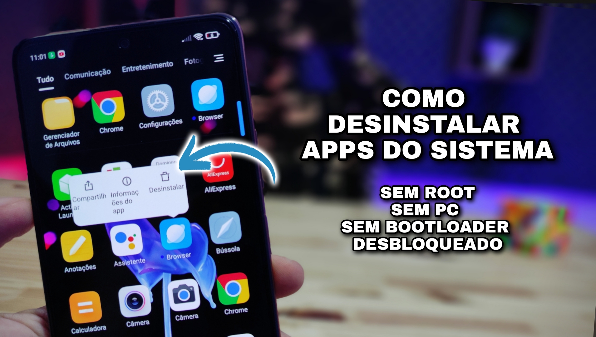 Como Desinstalar Apps do Sistema sem root - sem Bootloader desbloqueado sem Pc - Direto Celualar ...