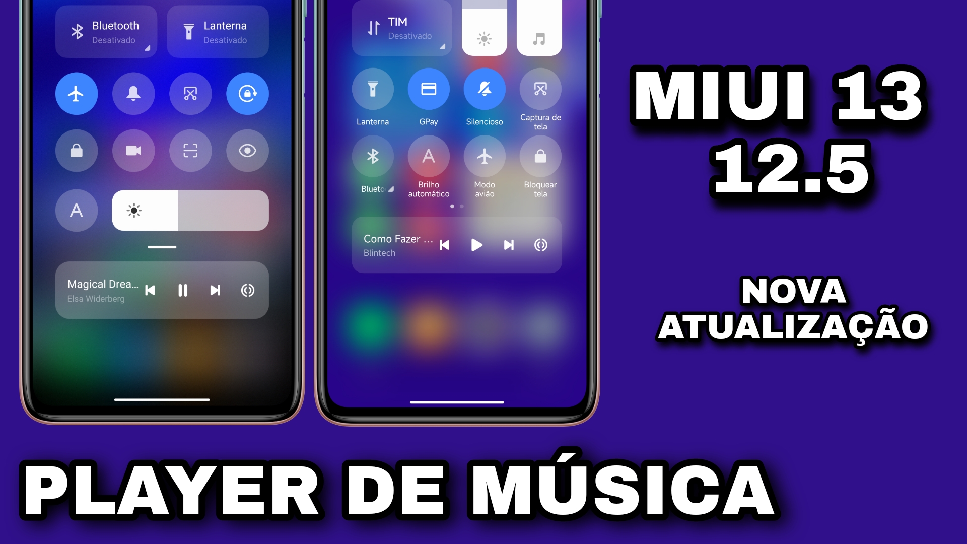 Player de Música na Central de Controle - Miui 13 e 12.5 - Nova ...