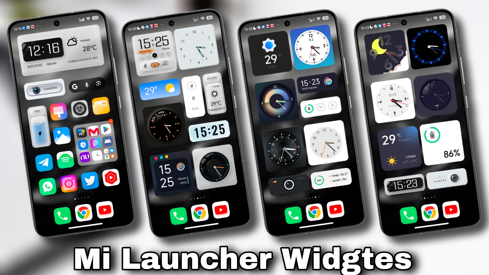 🥳 Inédito 🤩 - Mi Launcher - Novo Pack De Widgets MIUI Global Sem Root ...