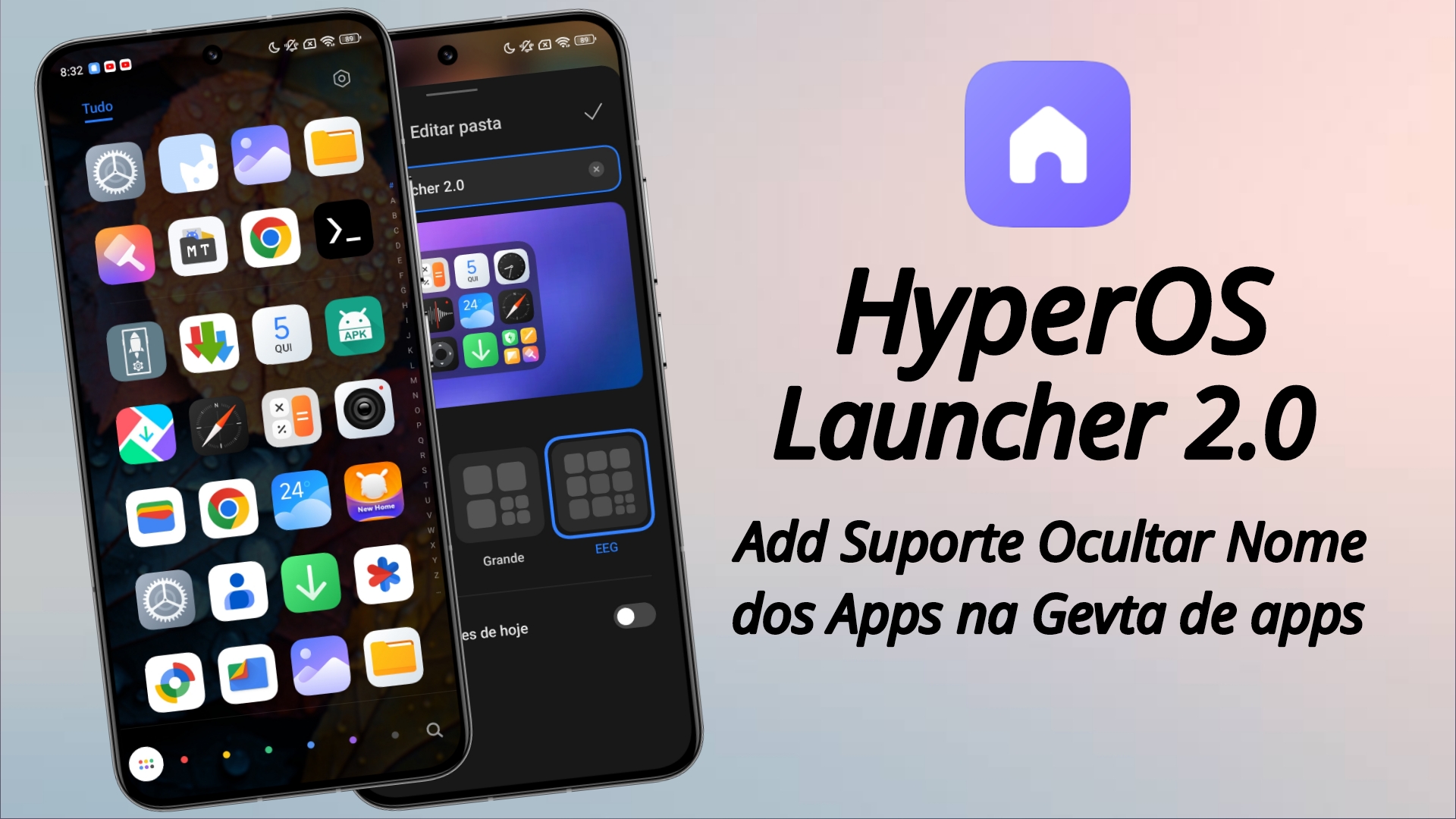 HyperOS Launcher 2.0 - Nova Atualização Beta - Add Suporte a Ocultar ...