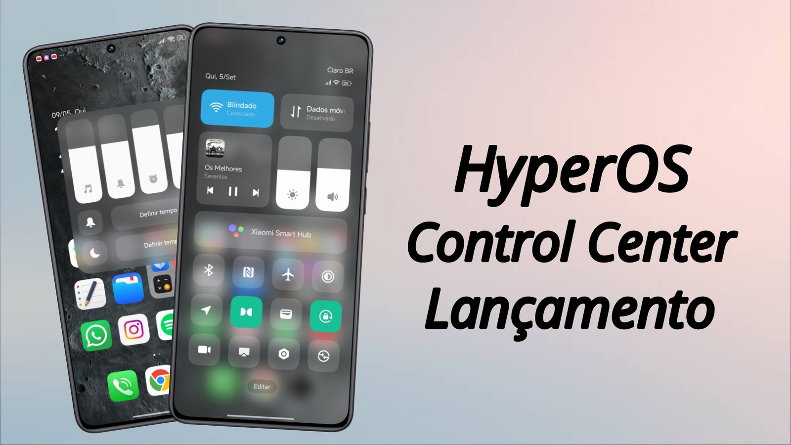 Tá Lindo Demais - Novo HyperOS Novo Control Center Tema - Intale Agora ...