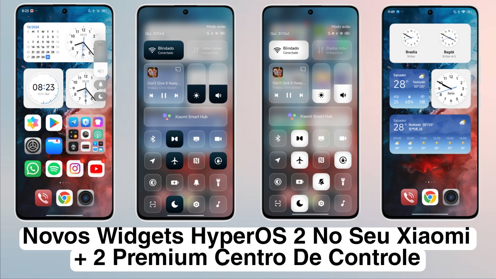 Exclusivo - Tá Lindo D+ 🤩 - Novos Widgets da HyperOS 2 No seu Xiaomi ...