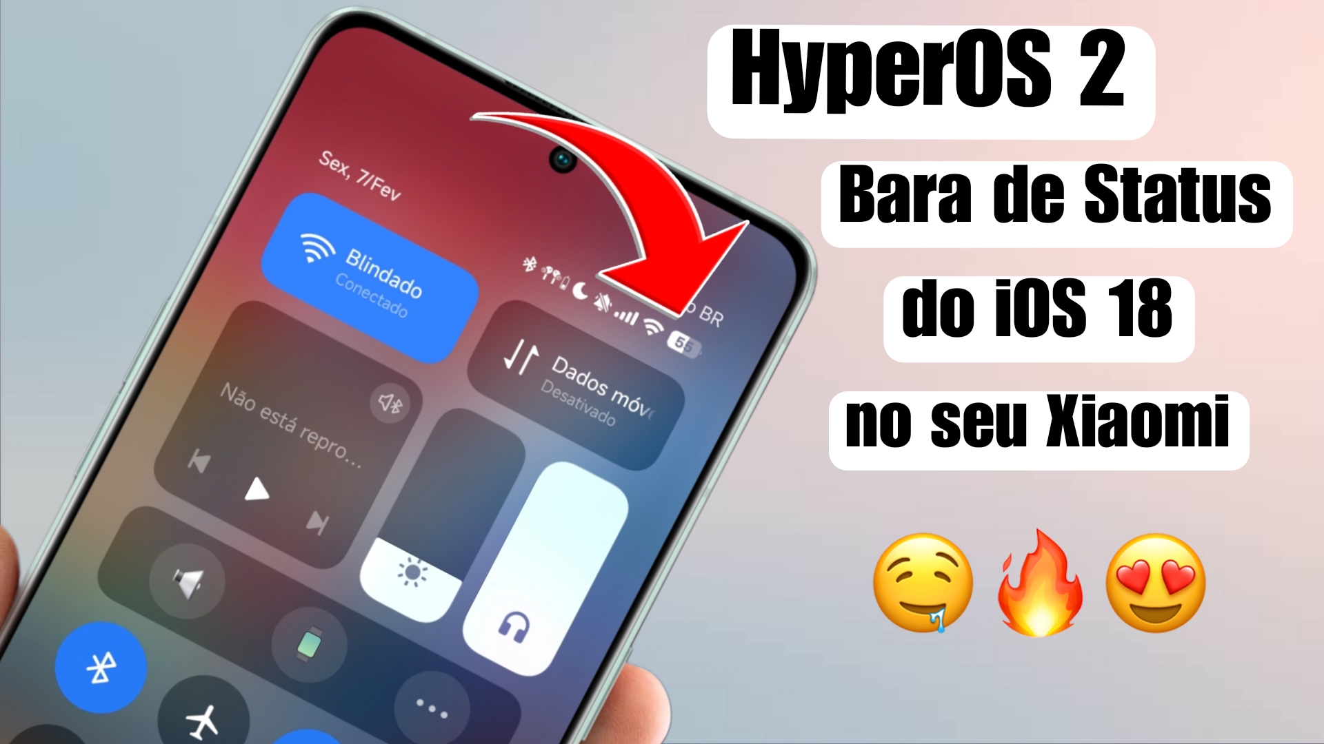 Boom 🤩 - HyperOS 2 - Ative Agora! Barra de Status do iOS 18 No seu ...