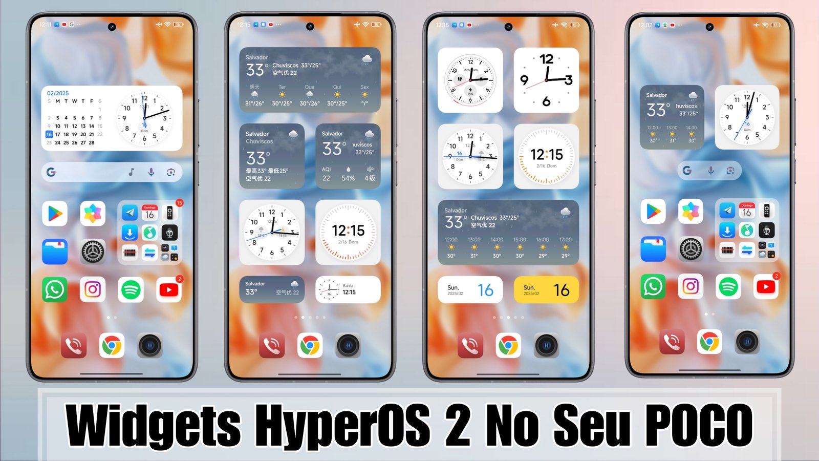 Finalmente 😱 - Novos Widgets da HyperOS 2 No seu POCO e é Sem Root ...