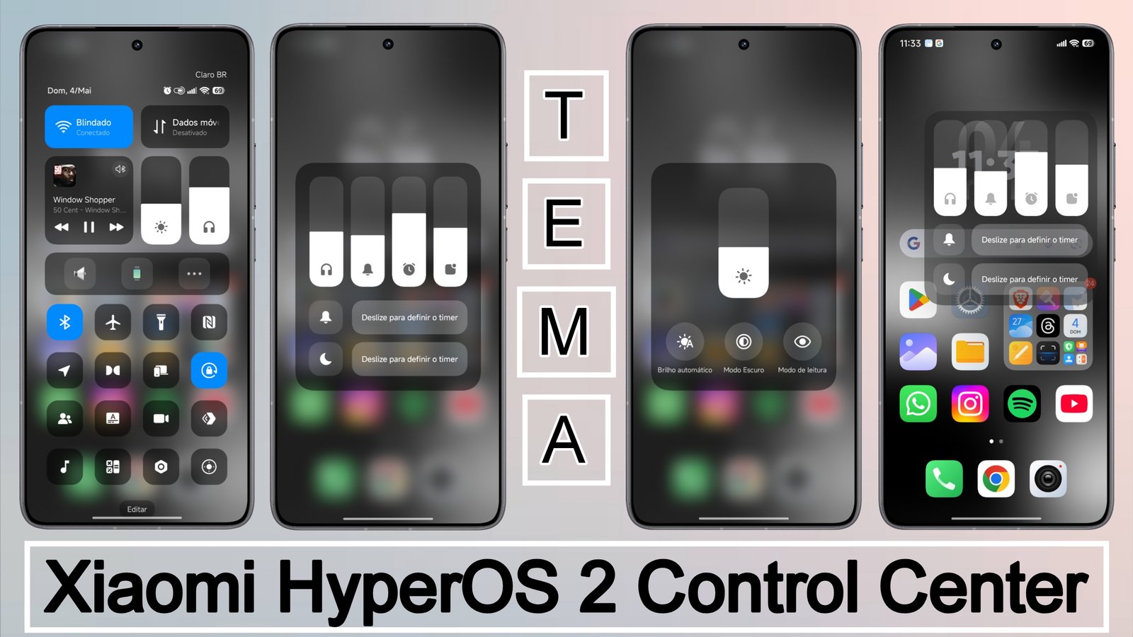 Tá Lindo D+ 🤩 - Novo TEMA HyperOS 2 Control Center - Instale Agora e ...