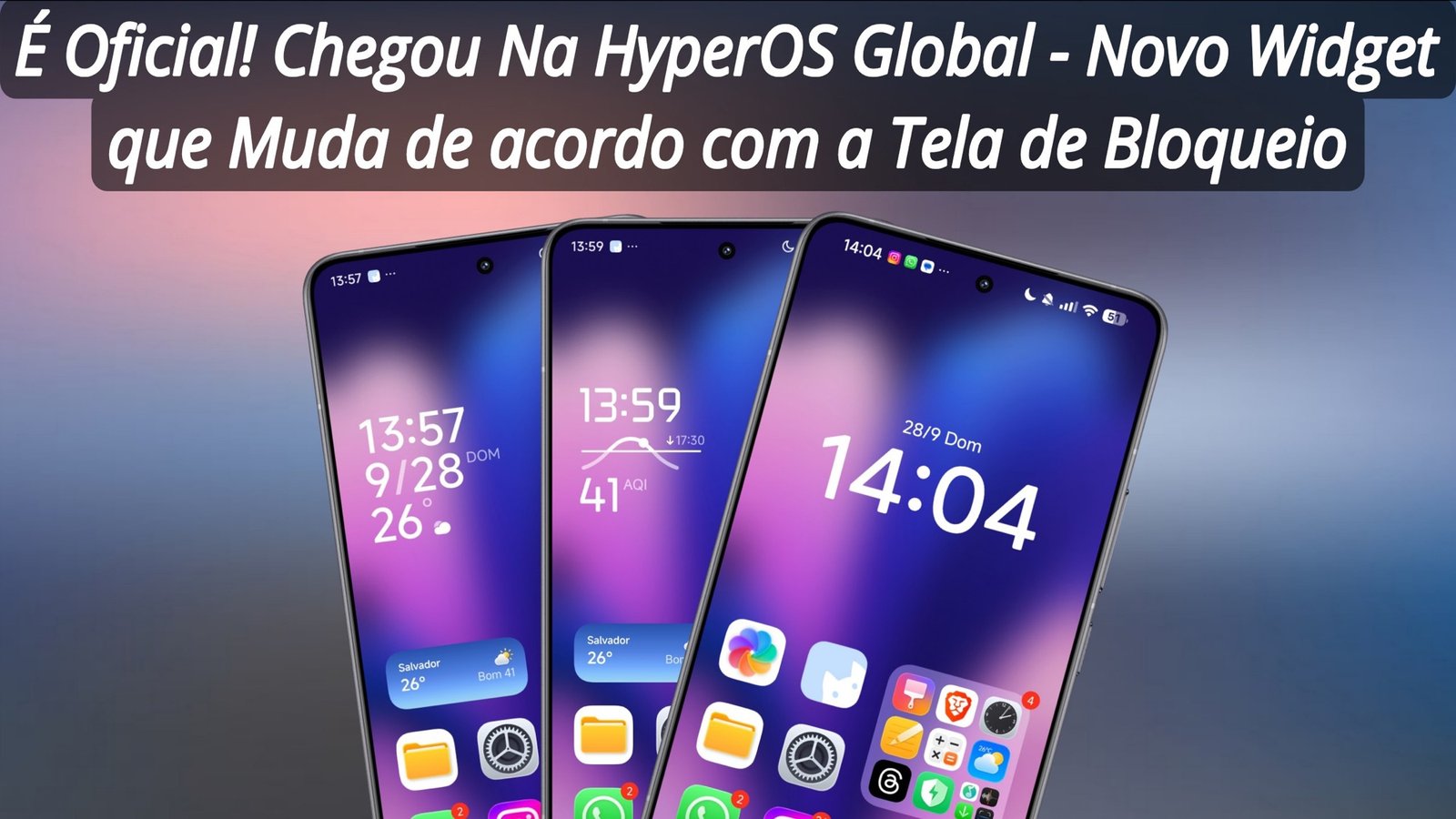 É Oficial - Chegou Na HyperOS Global - Novos Widgets que Mudam de ...